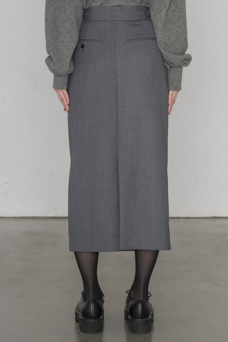 DOESKIN MIDI SKIRT – HYKE ONLINE STORE