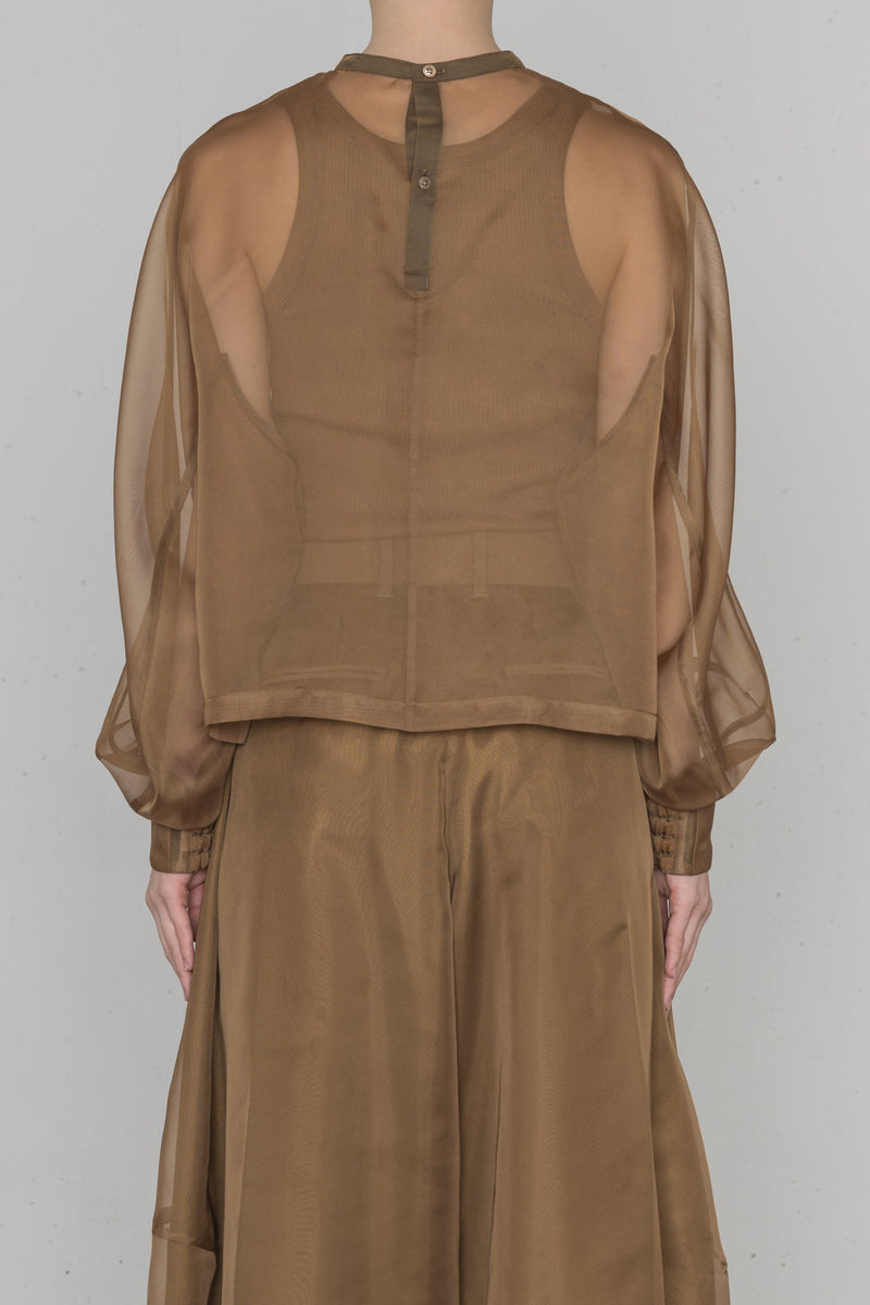 SHEER BLOUSE – HYKE ONLINE STORE